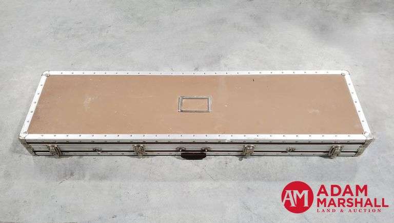 Double Long Gun Case - 55" X 15" - Covered Wood & Aluminum - Adam ...