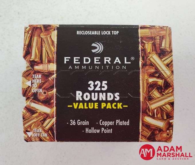 Federal Value Pack 22 LR - 36 Gr Copper Plated HP (1 X 325) - Adam ...