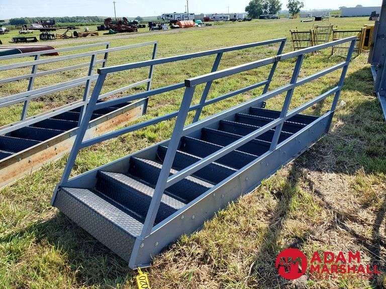 Stair Case w/ Railing - 9 Steps - Adam Marshall Land & Auction, LLC