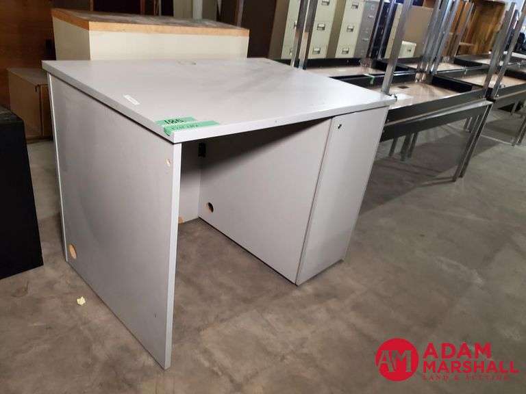 Laminate Top Work Center Desk - 34" D x 4 Ft W x 37" H - Adam Marshall ...