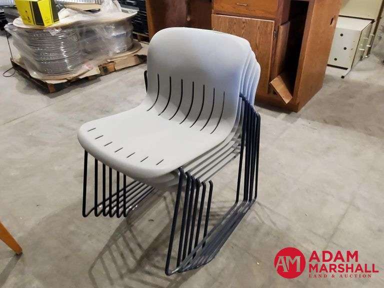 (6) Stackable Plastic Chairs - Adam Marshall Land & Auction, LLC