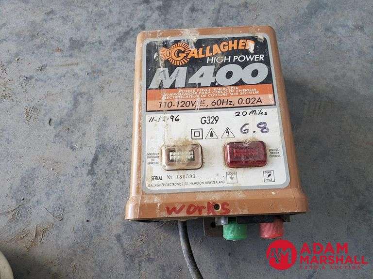 (2) Gallagher M400 Fencers - Electric - Adam Marshall Land & Auction, LLC