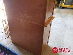 Locking (No Keys) 4 Door Wooden Upright Cabinet with Adjustable ...