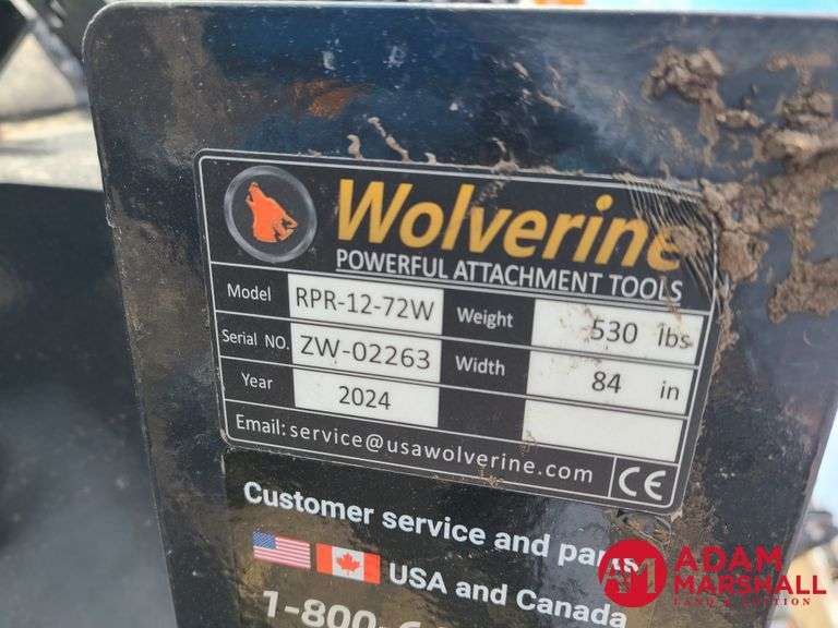 Unused Wolverine Ripper 72" for Skid Steer - Adam Marshall Land ...