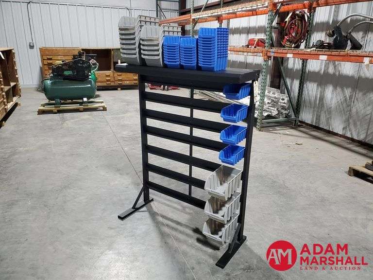 Storage Bins Part Rack - Adam Marshall Land & Auction, LLC