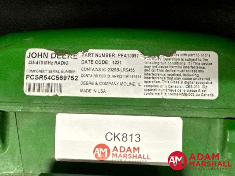 John Deere StarFire 3000 - RTK & 450MHZ Radio - Adam Marshall Land ...