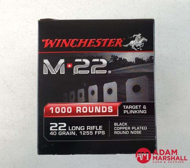 Winchester M22 Target & Plinking 22 LR - 40 Gr Black Copper-Plated RN ...