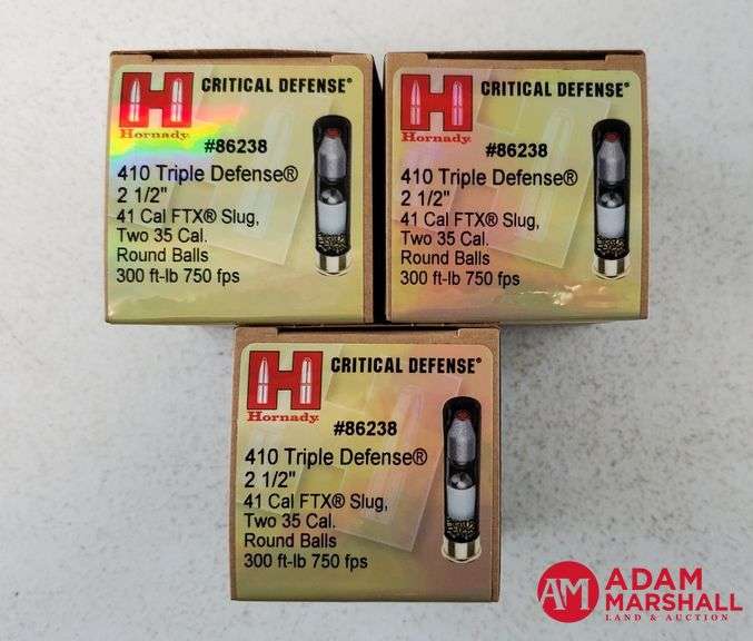 Hornady Critical Defense - 410 Triple Defense, 2-1/2", 41 Cal FTX Slug ...
