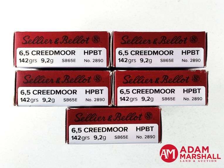 Sellier & Bellot 6.5 Creedmoor - 142 Gr HPBT (5 X 20) - Adam Marshall Land & Auction, LLC