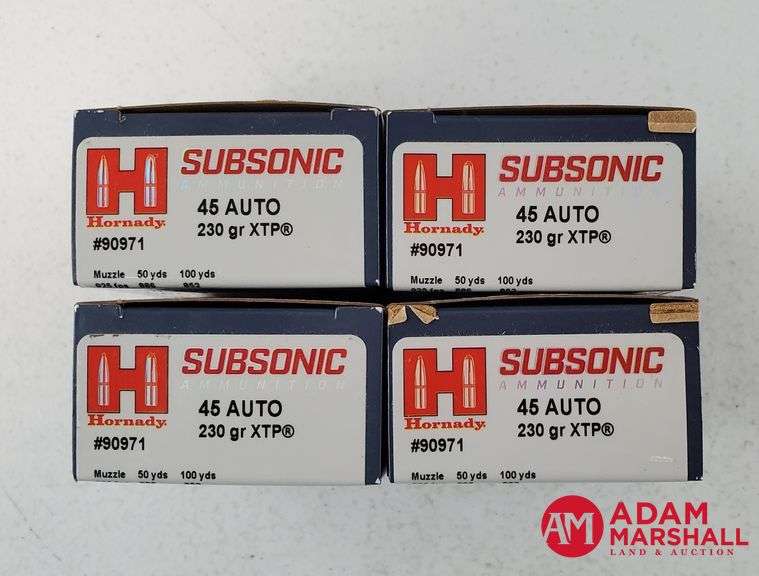 Hornady Subsonic 45 Auto - 230 Gr XTP (4 X 20) - Adam Marshall Land ...