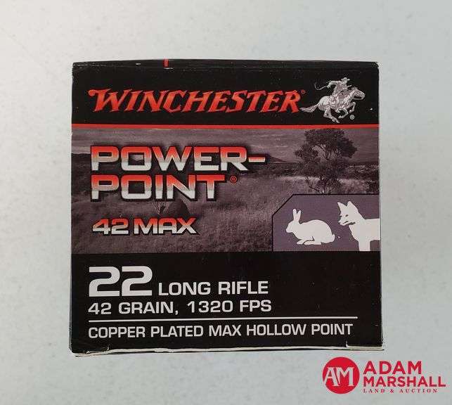 Winchester Power-Point 42 Max 22 LR - 42 Gr Copper Plated Max HP (10 X ...