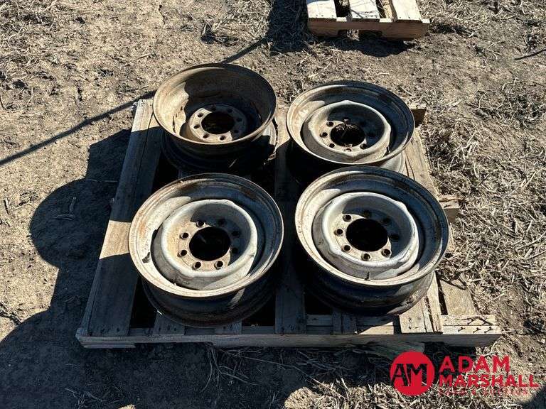 (4) Steel 8 Bolt Rims - 16IN - Adam Marshall Land & Auction, LLC