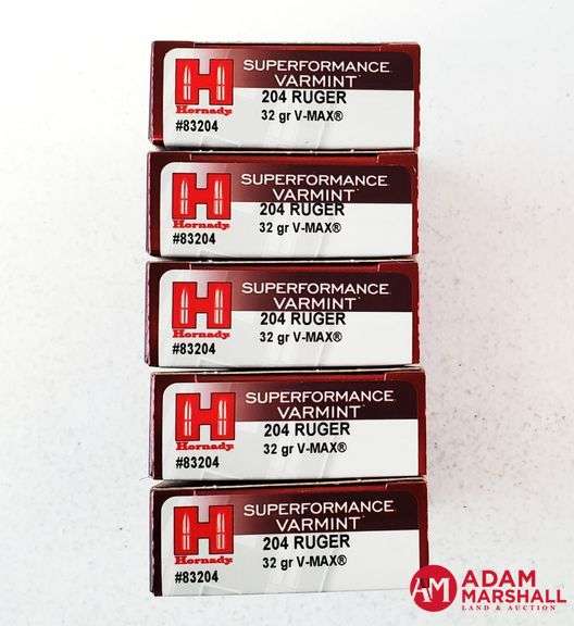 Hornady Superformance Varmint 204 Ruger - 32 Gr V-Max (5 X 20) - Adam ...