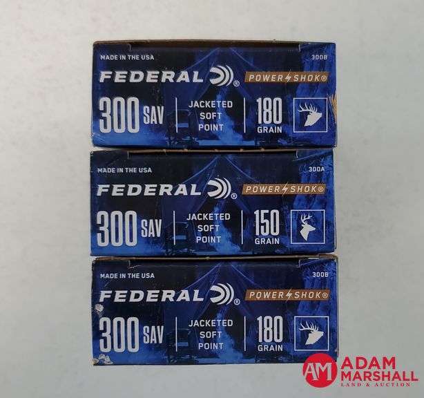 Federal Power-Shok 300 SAV - 150 Gr JSP (3 X 20) - Adam Marshall Land & Auction, LLC