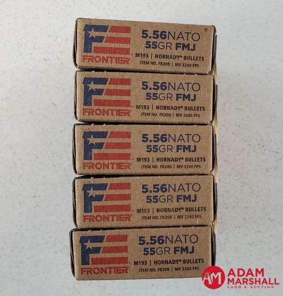 Frontier 5.56 NATO - 55 Gr FMJ (5 X 20) - Adam Marshall Land & Auction, LLC