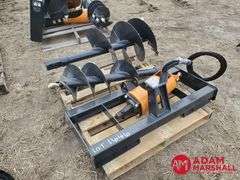 Unused Wolverine Hydraulic Auger w/ 12" & 18" Bits for Skid Steer ...