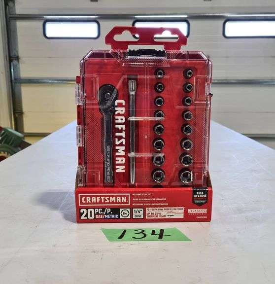 New Craftsman 20-Piece SAE/Metric Ratchet and Socket Set with ...