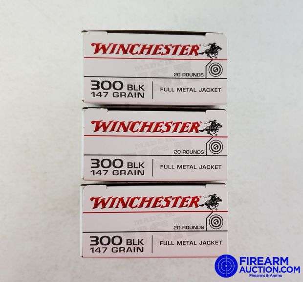 Winchester Target 300 BLK - 147 Gr FMJ (3 X 20) - FirearmAuction.com LLC