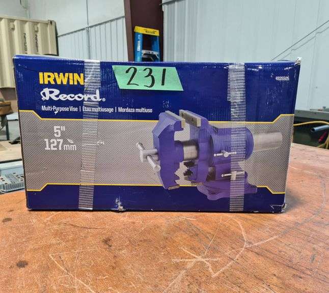 New Irwin Record 5-Inch Multi-Purpose Vise with 360-Degree Swivel Base ...