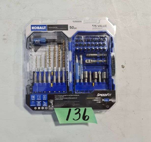 New Kobalt 50-Piece Drill and Drive Set with SpeedFit Accessory System ...