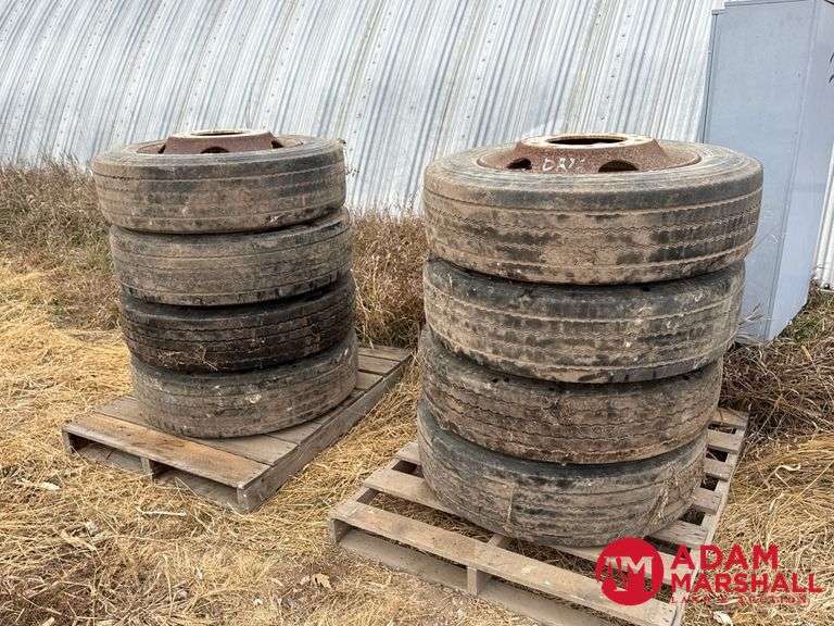 (8) Steel Single Tires & Rims - Adam Marshall Land & Auction, LLC