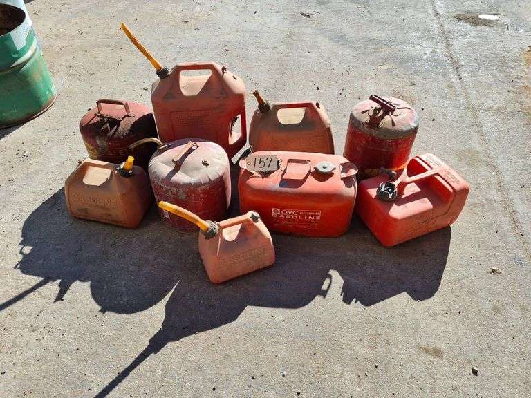 Metal and Plastic Gasoline Containers - Adam Marshall Land & Auction, LLC