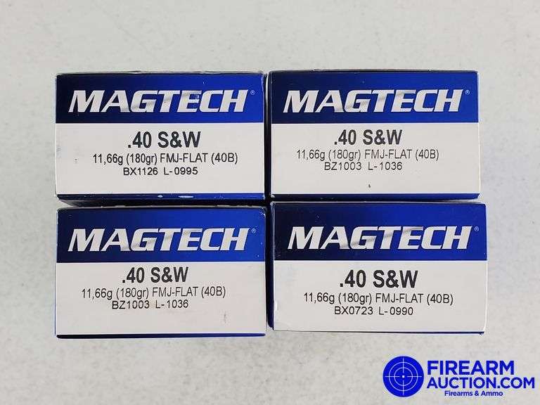 Magtech 40 S&W - 180 Gr FMJ Flat (4 X 50) - FirearmAuction.com LLC