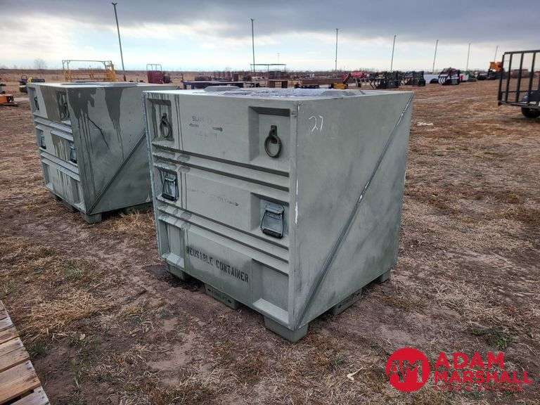 Pallet Shipping Container - 4 Ft - Adam Marshall Land & Auction, LLC