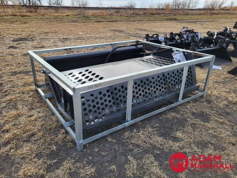 Unused Wolverine Power Rake w/ Bucket for Skid Steer, 84IN - Adam ...