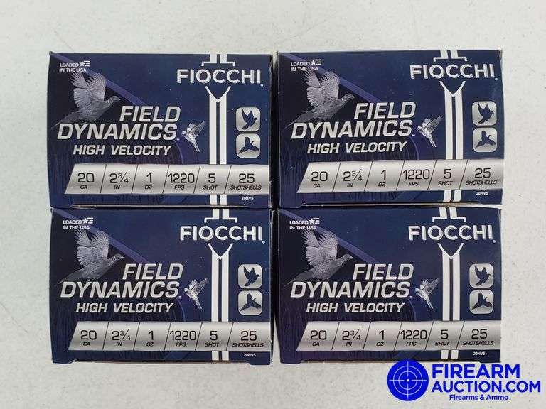 Fiocchi Field Dynamics High Velocity - 20 GA, 2¾", 5 Shot (4 X 25 ...