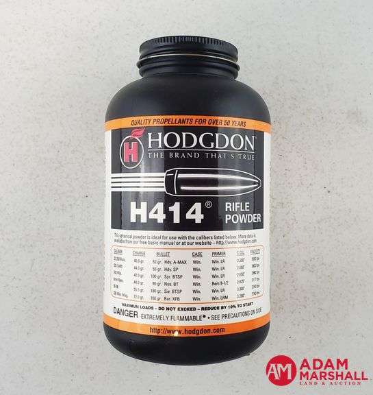 Powder - Hodgdon H414 Rifle Powder (1 Lb) - Adam Marshall Land ...