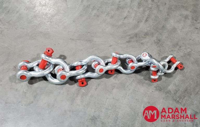 (10) Assorted Unused Land Honor Anchor Shackles - Adam Marshall Land ...