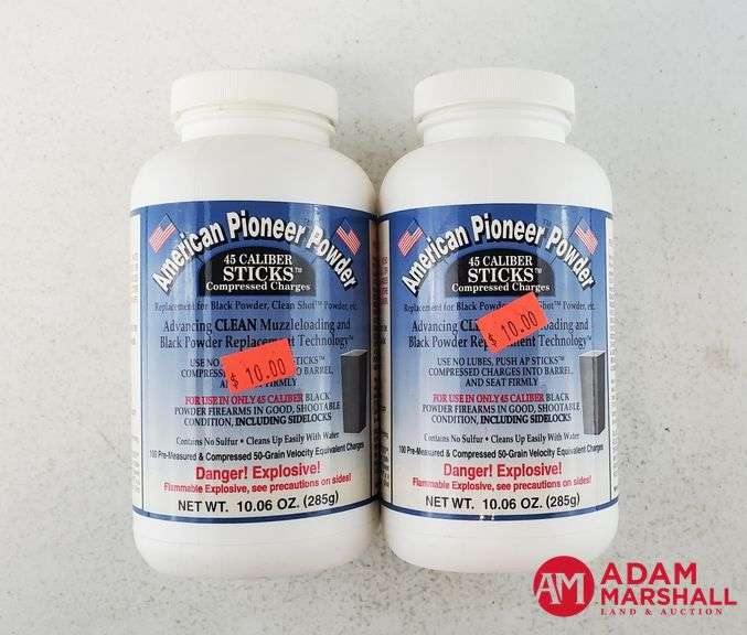 American Pioneer Powder Muzzleloading 45 Caliber Sticks Compressed ...
