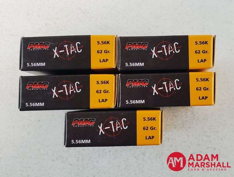 PMC X-Tac 5.56 MM - 62 Gr LAP (5 X 20) - Adam Marshall Land & Auction, LLC