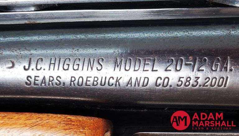 JC Higgins/Sears, Roebuck & Co Model 20 Pump Action Shotgun - 12 GA, 2 ...