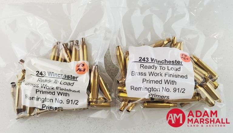 Brass Only - 243 Winchester - Ready To Load - Primed W/Remington No.9 ...