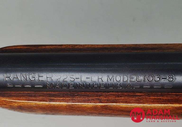 Ranger/Marlin Model 103-8 Bolt Action Rifle - 22 S,L,LR - SN: N/A ...