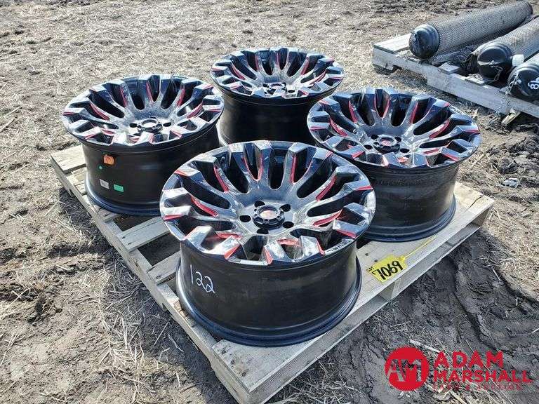 (4) "Fuel D829" Gloss Black w/ Red Tint Rims - Adam Marshall Land ...