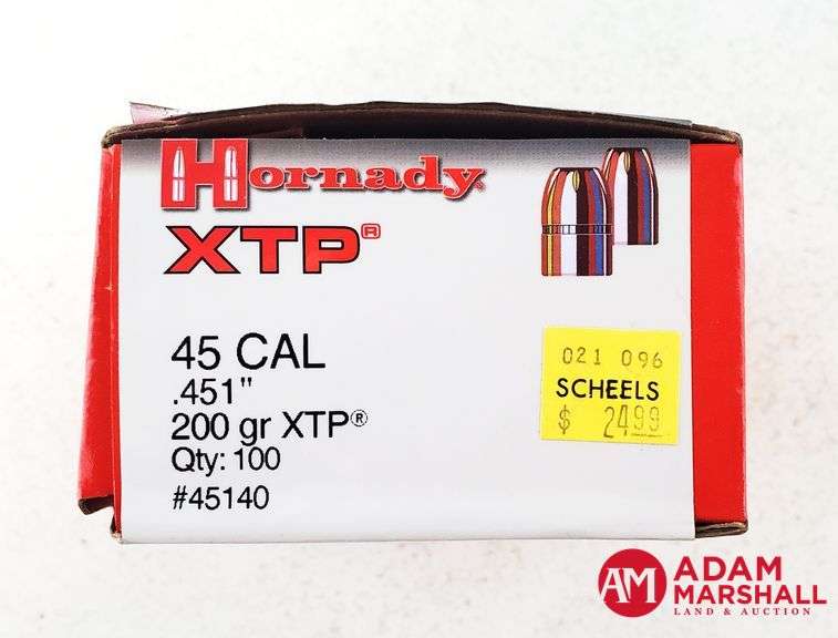 Bullets - Hornady XTP 45 Cal .451 200 Gr XTP (Opened Box) - Adam ...