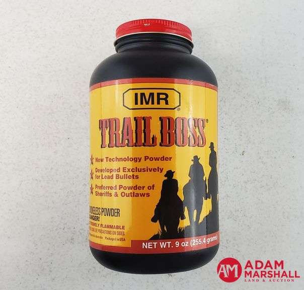 Powder - IMR Trail Boss Powder (9 Oz) - Adam Marshall Land & Auction, LLC