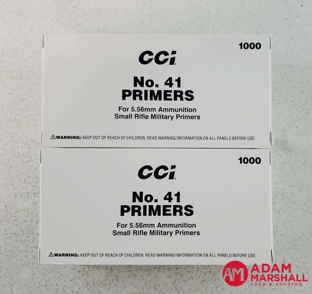 Primers - CCI Small Rifle Military No.41 For 5.56 MM Primers (2 X 1000 ...