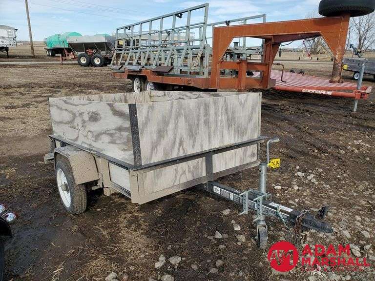 Shop Built Utility Trailer - 4x6FT - Adam Marshall Land & Auction, LLC