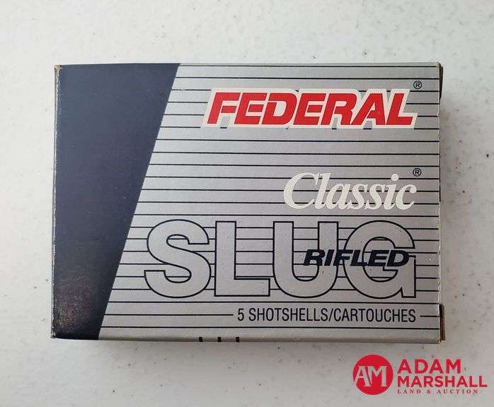 Assorted 20 GA Shells (103) W/Tray + Federal Rifled Slugs (1 X 5 ...