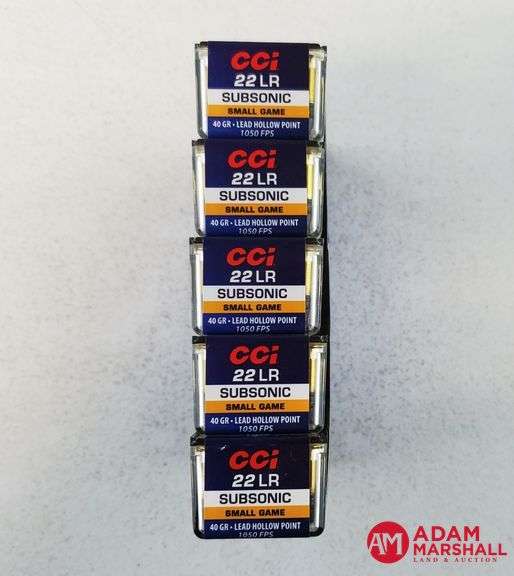 CCI Subsonic Small Game 22 LR - 40 Gr Lead HP (5 X 100) - Adam Marshall ...