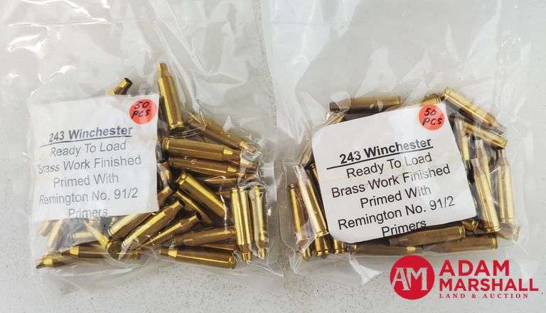 Brass Only - 243 Winchester - Ready To Load - Primed W/Remington No.9 ...