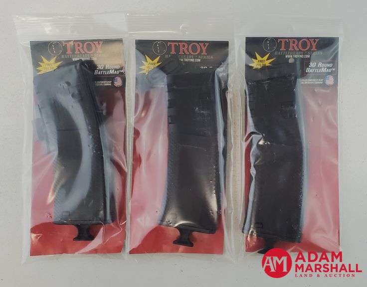 (3) Troy BattleMag 223/5.56 Magazines - 30 Rd - Adam Marshall Land ...