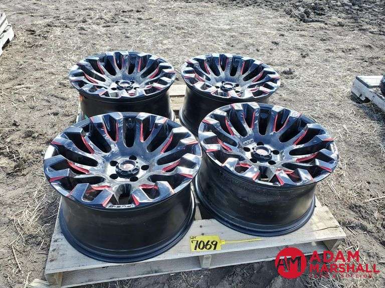 (4) "Fuel D829" Gloss Black w/ Red Tint Rims - Adam Marshall Land ...