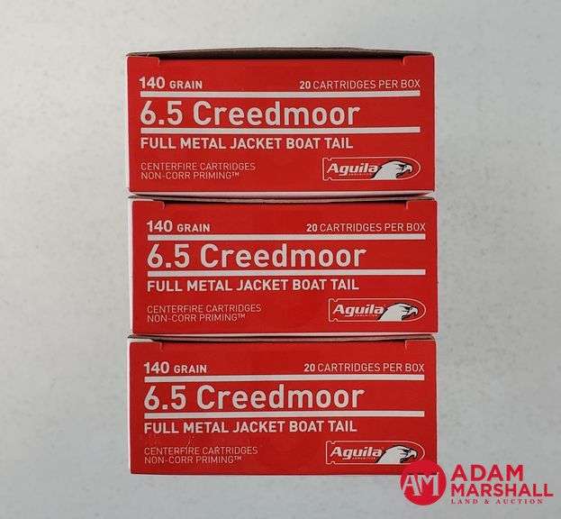 Aguila 6.5 Creedmoor - 140 Gr FMJ-BT (3 X 20) - Adam Marshall Land ...