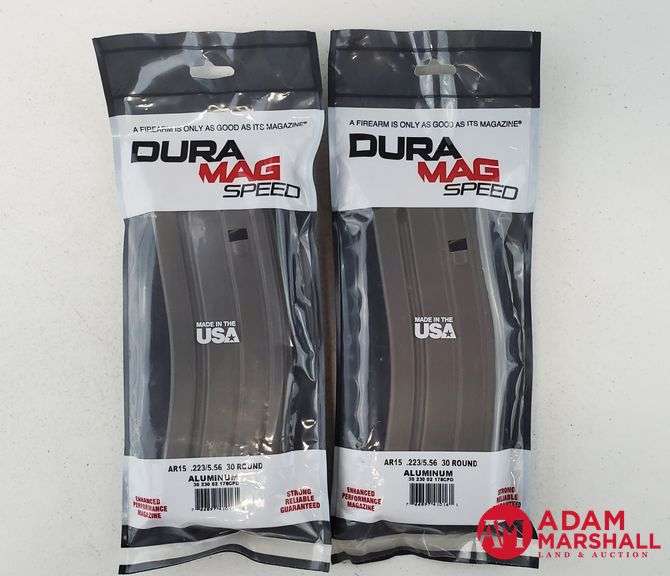 (2) Dura Mag Speed Aluminum AR15 223/5.56 Magazines - 30 Rd - Adam ...