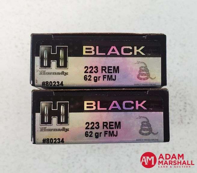 Hornady Black 223 Rem - 62 Gr FMJ (2 X 20) - Adam Marshall Land ...